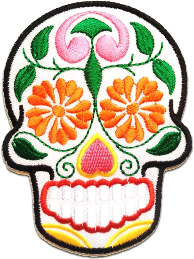 Teschio Scheletro - Toppe Termoadesive Patch Toppa Ricamate, Misura: 7 ...