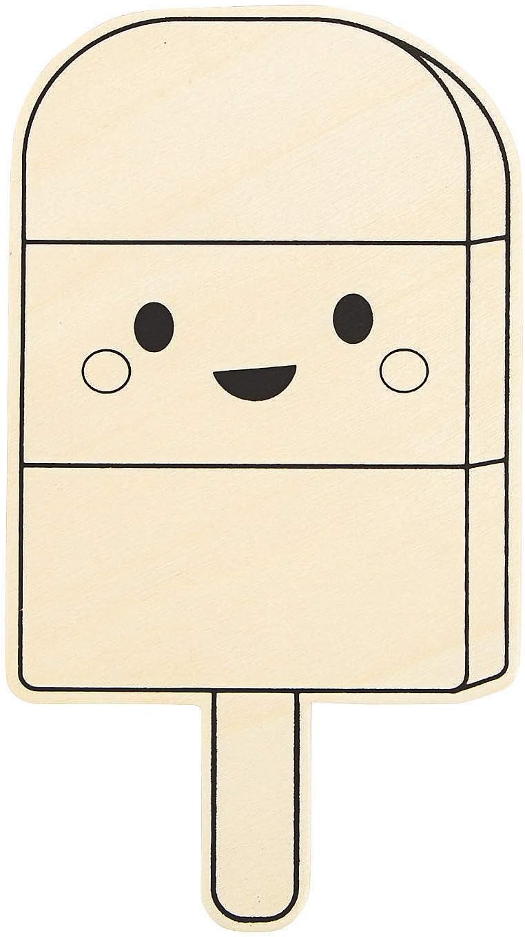 Amazon.com: Fun Express Color Your Own Large Wood Popsicle Shapes ...