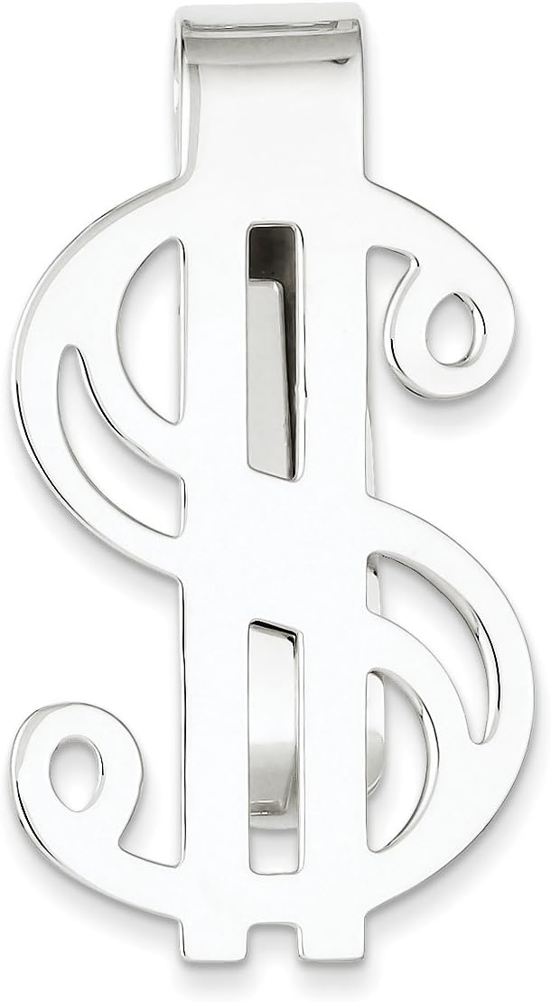 Amazon.com: Sterling Silver Dollar Sign Money Clip : Clothing, Shoes ...