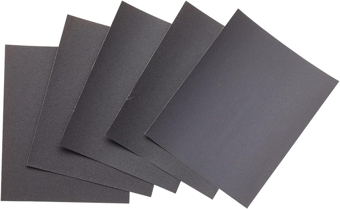 Fit For The Job 5 Large Sheets Assorted Grades Wet and Dry Abrasive ...