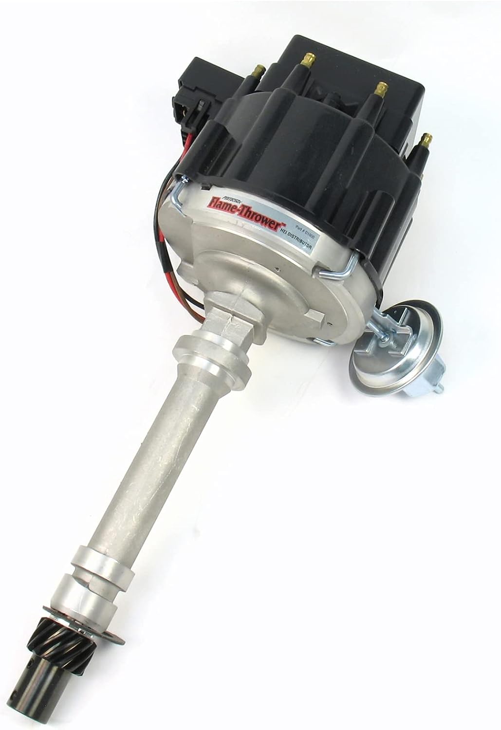 PerTronix D1000 Flame-Thrower Black Cap Distributor HEI for Chevrolet ...