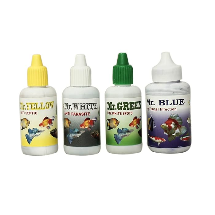 Buy Mr 4 in 1 Fish Medicine Pack 30Ml Each | Mr.Green for White Spots ...