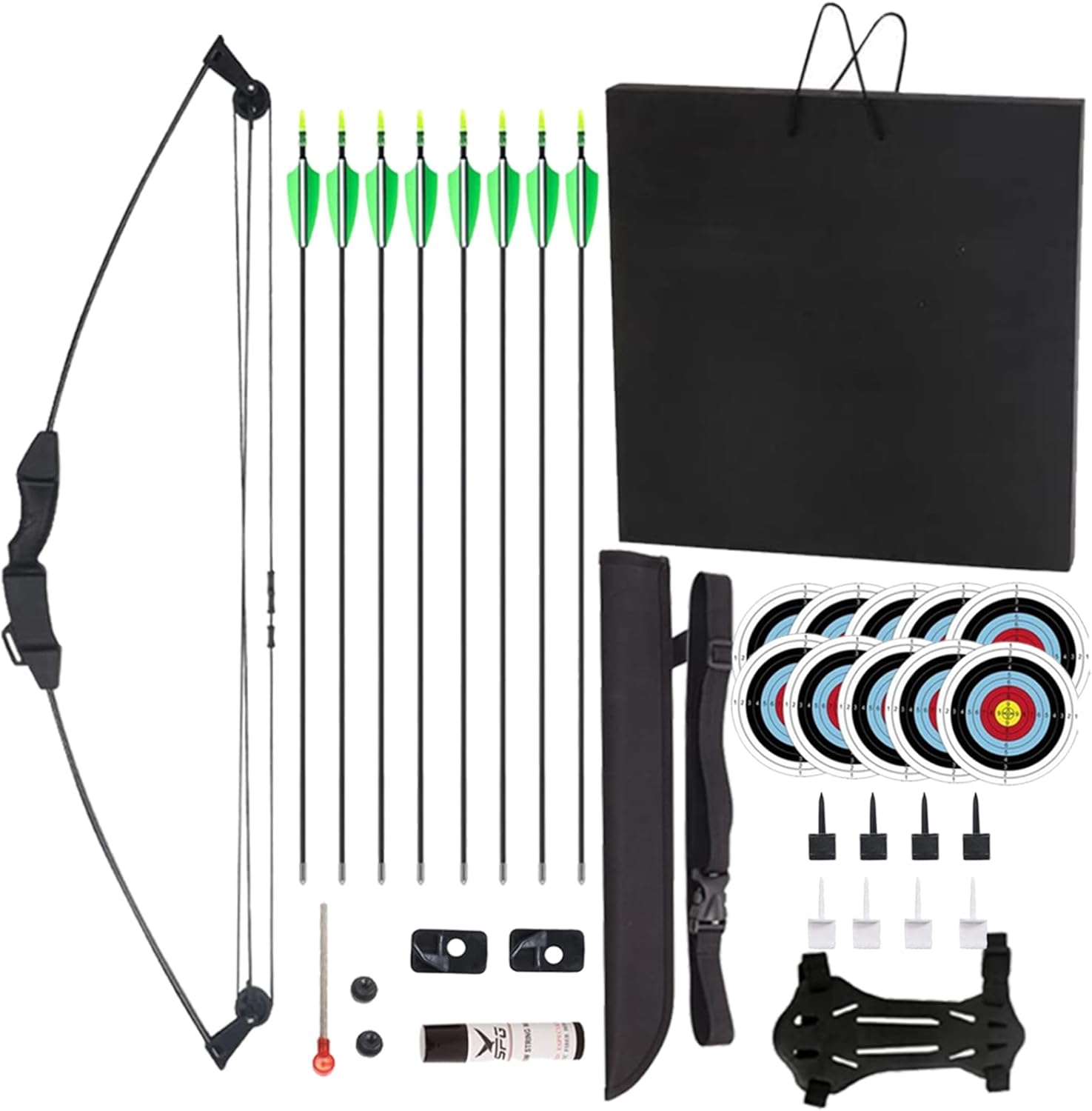 Amazon.com : SOPOGER Youth Bow and Arrow Set Teens Youth Archery Set, Beginner Bow and Arrow for ...