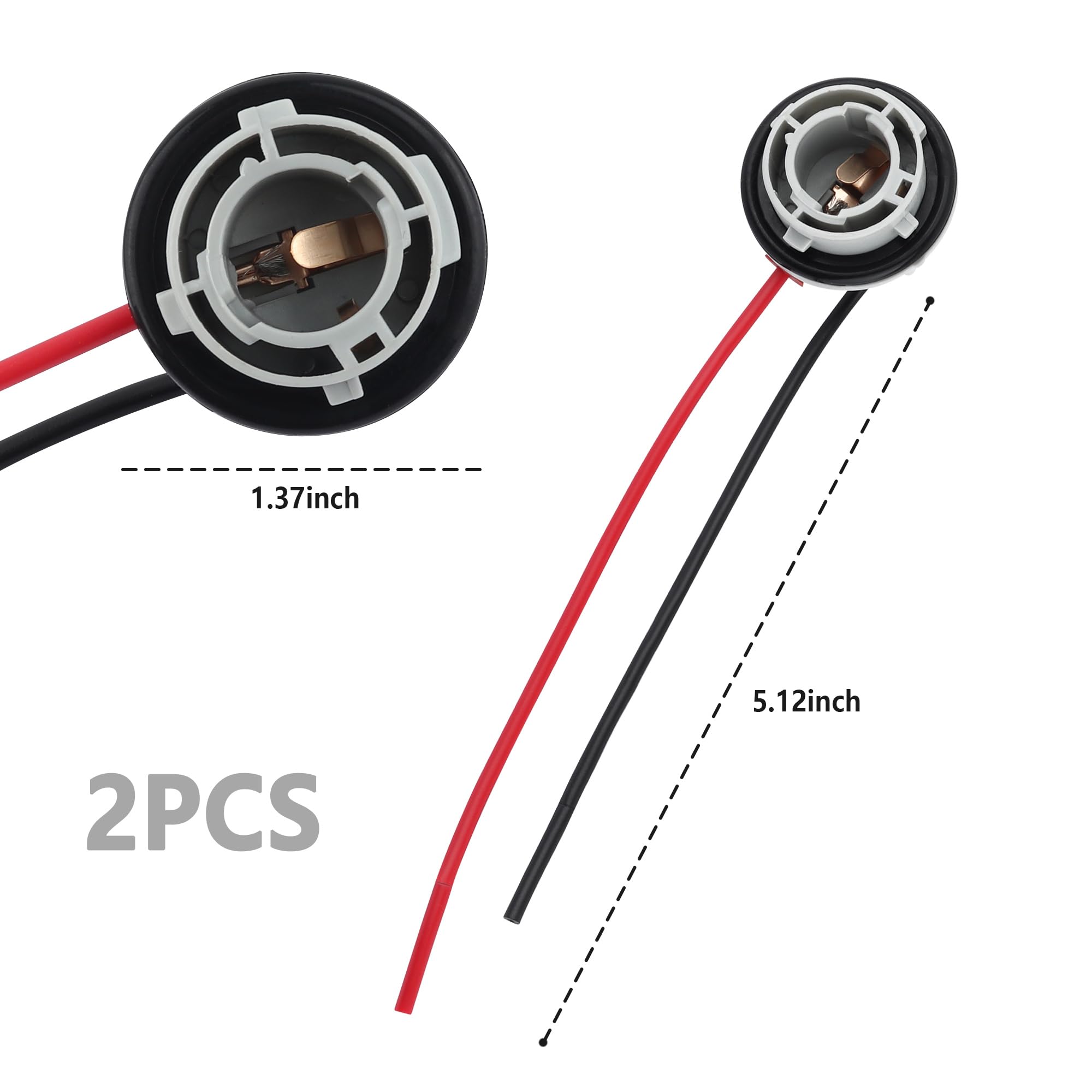 1156 Bulb Socket 2-Pack 1156 Brake Light Sockets - Waterproof LED Bulb ...
