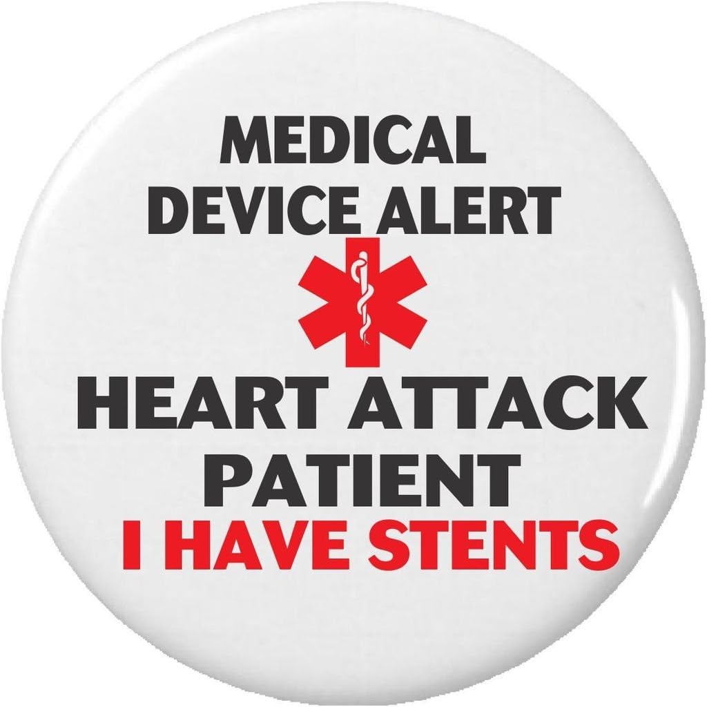 Amazon.com: Medical Device Alert Heart Attack Patient – I Have Stents 2 ...