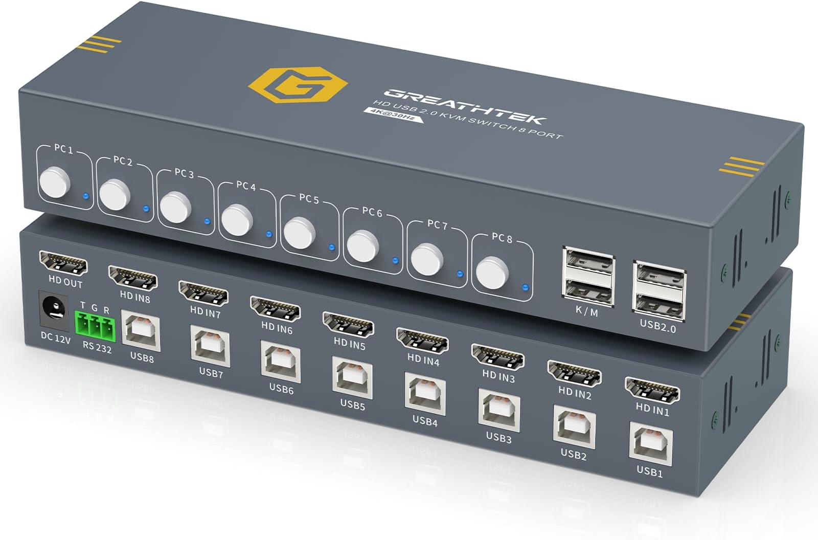 Amazon | ELEVIEW KVMスイッチ 4K HDMI USB 切替器 4ポート（PC4台用）4K@60Hz HDMI2.0 ...