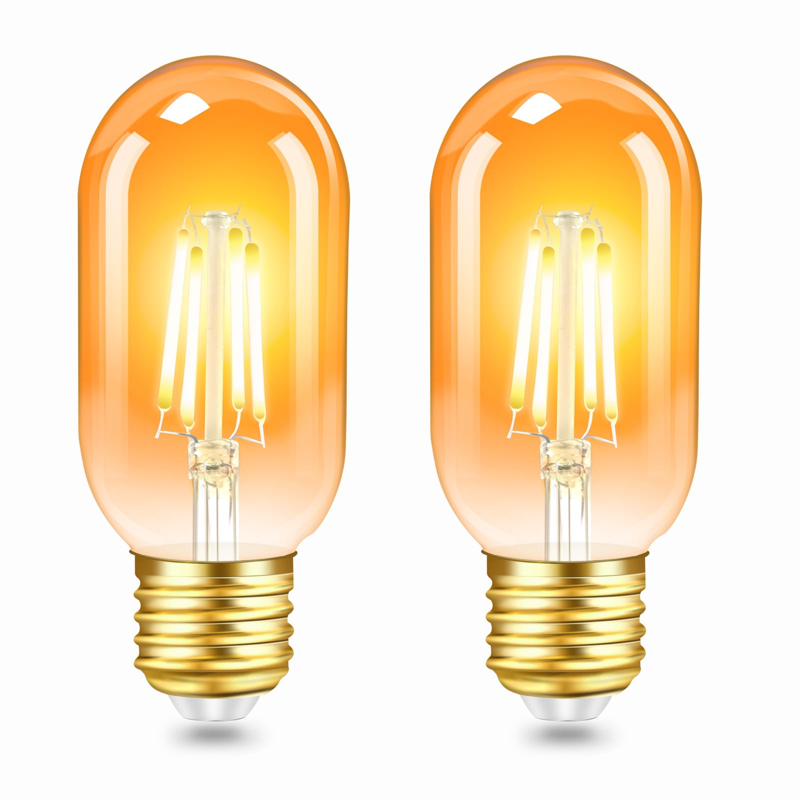 Caldarax 2 Pack E27 LED 4W Vintage Edison Screw Bulb, Equivalent to 40W ...