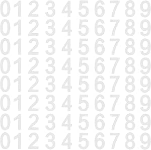 Amazon.com: 80 Pcs White Mailbox Numbers Stickers 2 Inch Reflective ...