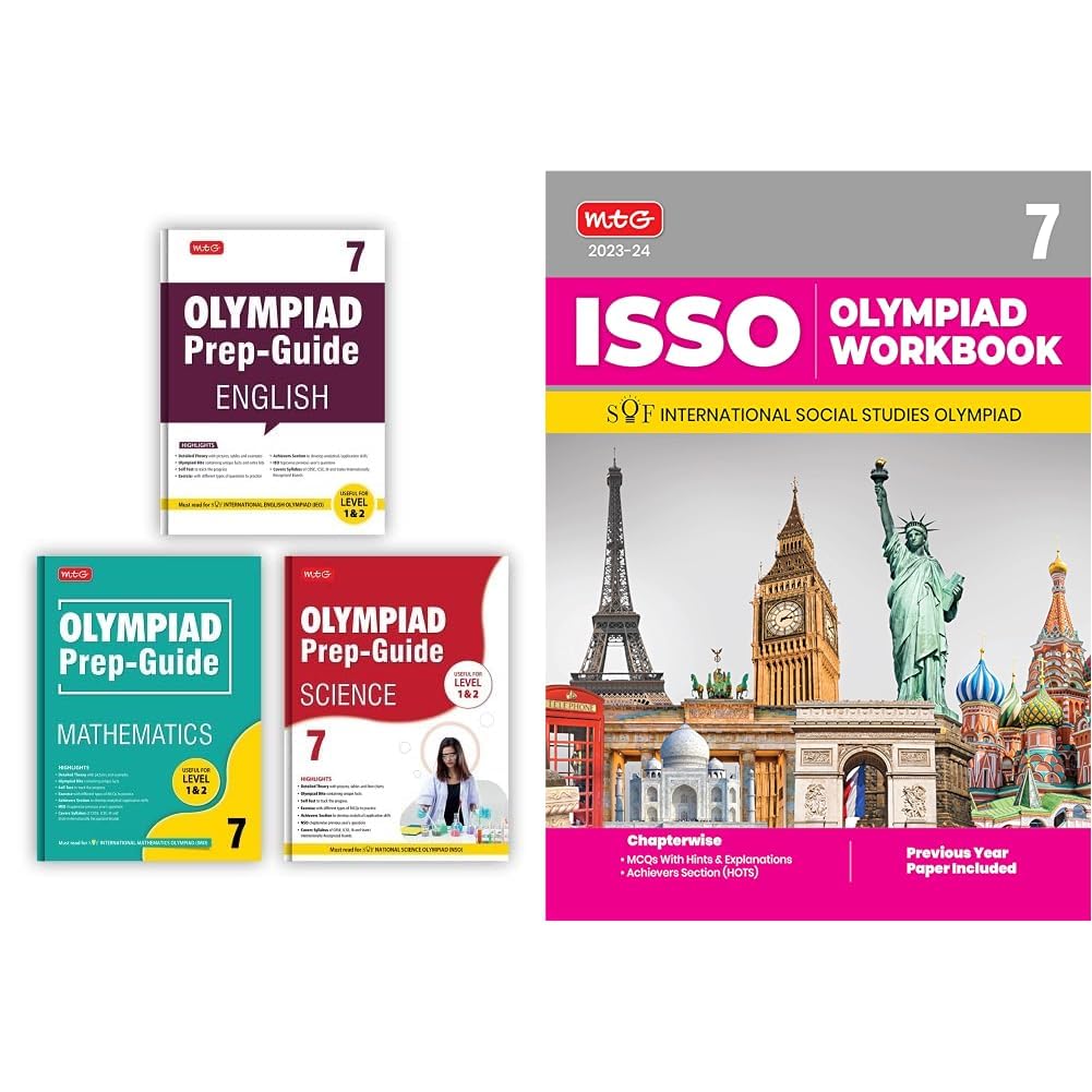 Buy MTG Olympiad PrepGuide Class 7 , Set of 3 Books (Mathematics ...