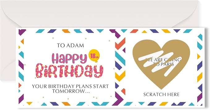 Personalised Scratch Card Birthday Scratch Card Gift Reveal Birthday ...