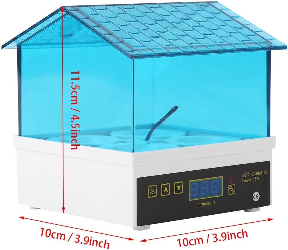 DAUERHAFT 4 Eggs Incubator, Temperature Control Digital Chicken Hatcher ...