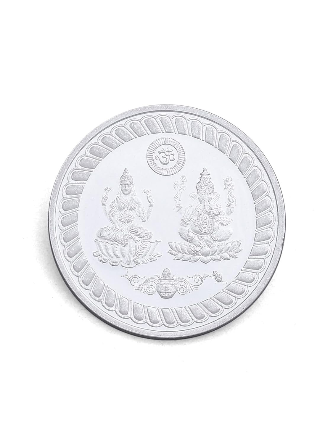 Buy Kicky & Perky 999 Sterling Silver Round Coin- 20gm | Lord Ganesha ...