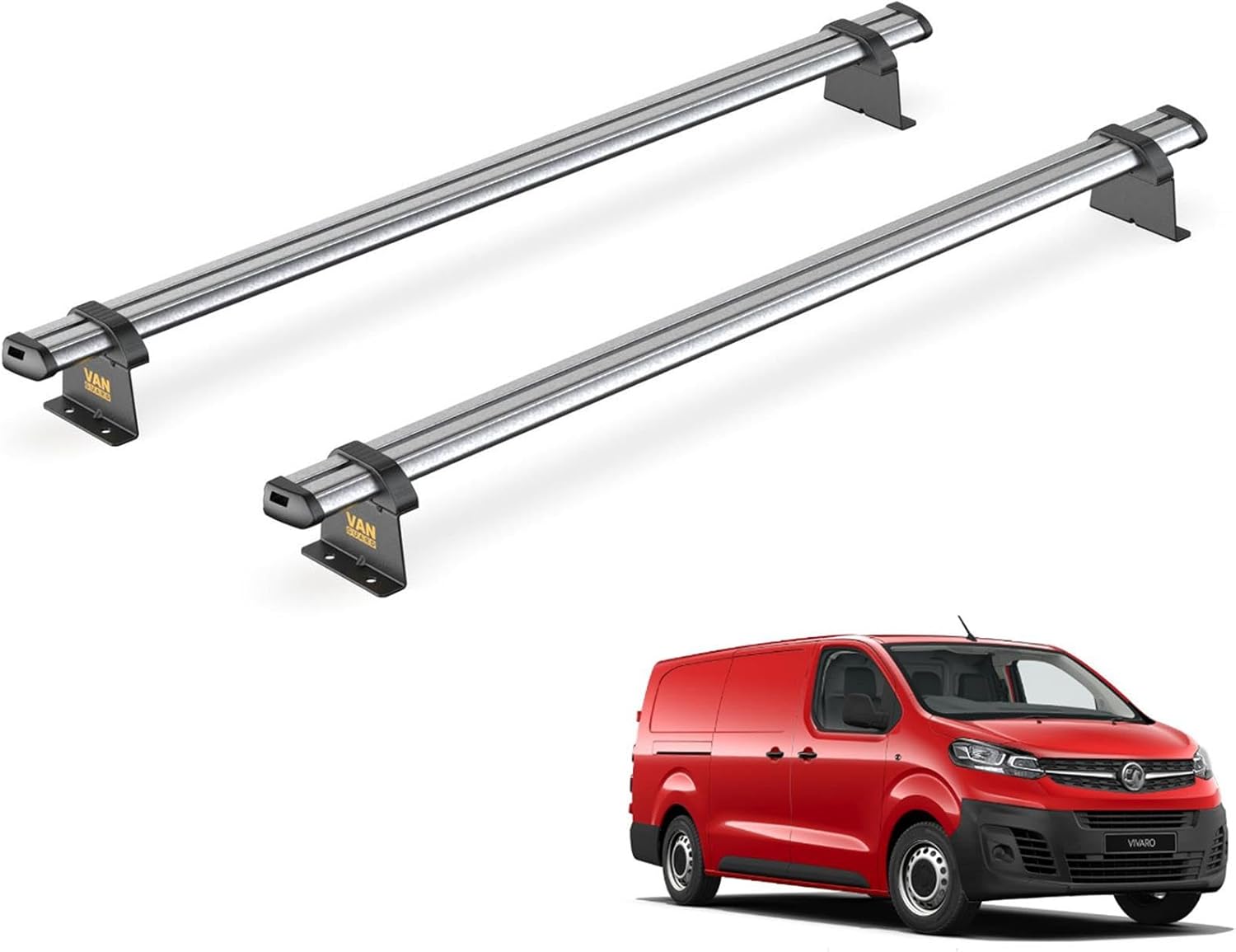 Van Guard Trade Roof Rack for Vauxhall Vivaro (2019+) 2 Steel Roof Bars ...