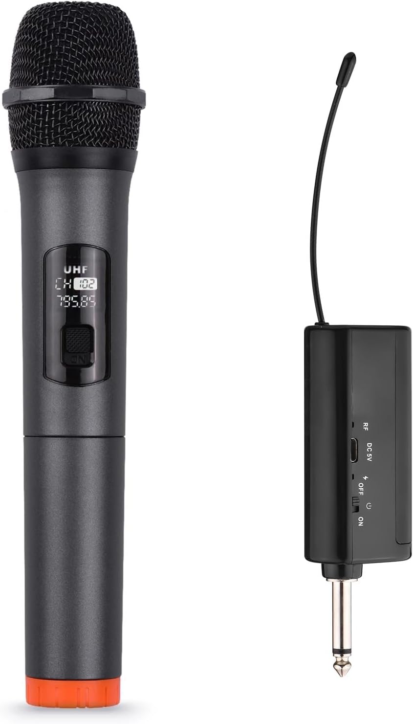 DIGIMORE UHF Wireless Microphone for Singing | 8Hrs Battery | 160ft ...