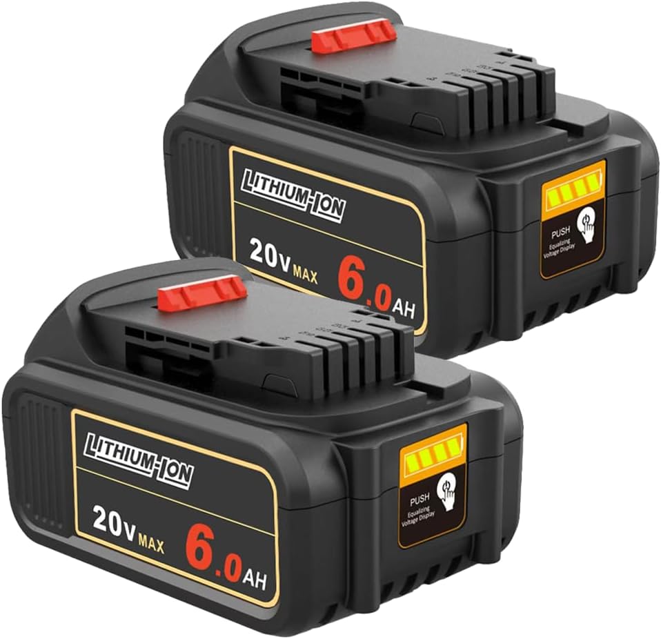 Amazon.com: 2 Pack 20V 6A Batteries Replacement for DW 20V Max Battery ...