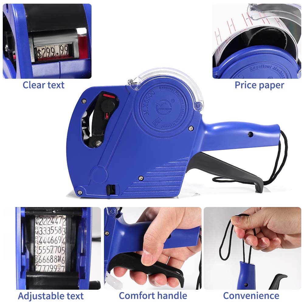 Buy MX-5500 8 Digits Pricemaker Price tag Gun, Label Maker Pricing Gun ...