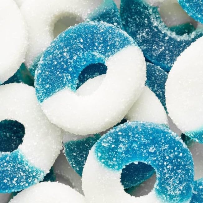 Amazon.com : SweetGlob Gummy Rings (Blue Raspberry, 1 Pound) : Grocery ...