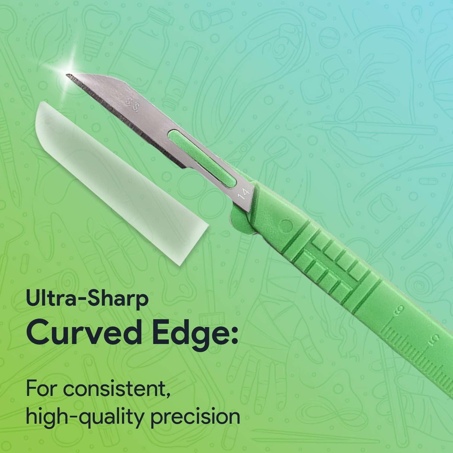 Snapklik.com : FifthPulse Disposable Surgical Scalpel Knife #14 - Ten ...