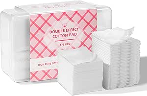 Amazon.com: ICOTLE Square Cotton Pads 475 Pcs Makeup Remover Pads ...