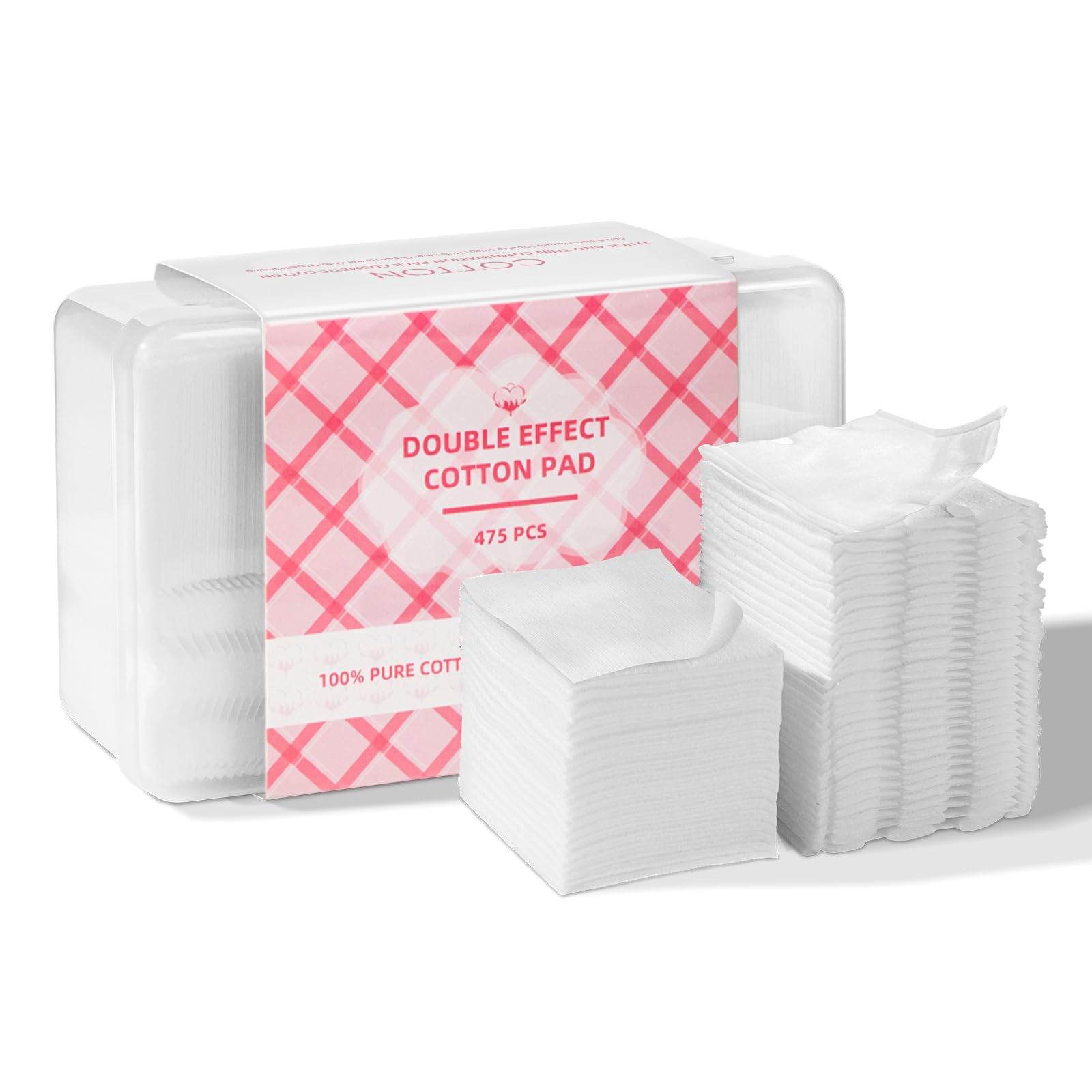 Amazon.com: ICOTLE 475 Pcs Square Makeup Cotton Pads, 100% Cotton, Soft ...