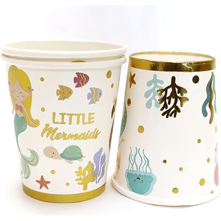 Shopping Time Mermaid Paper Cup (Pack of 10) : Amazon.in: Home & Kitchen