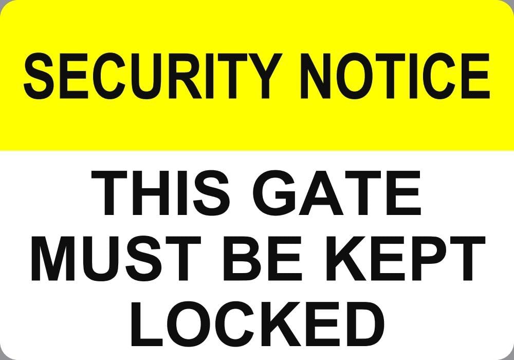 Amazon.com: BuildASign® This Gate Must Be Kept Locked Aluminum Metal ...