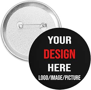 Amazon.com: Custom Pins Buttons Bulk Custom Pins Design Your Own 1-1000PCS : Clothing, Shoes ...
