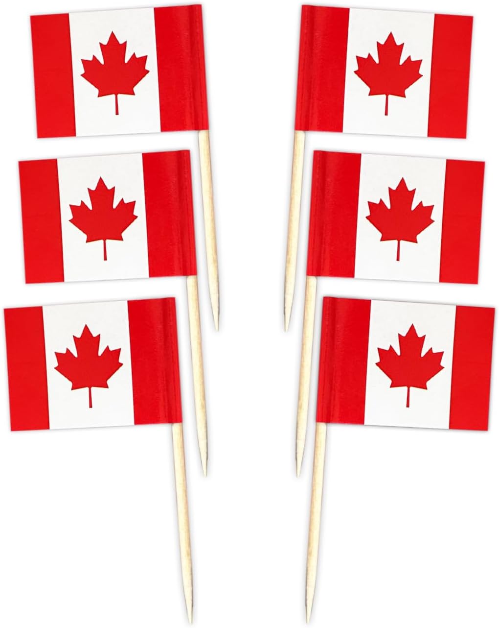 Amazon.com: 100PCS Canada Toothpick Cupcake Toppers Canadian Party ...