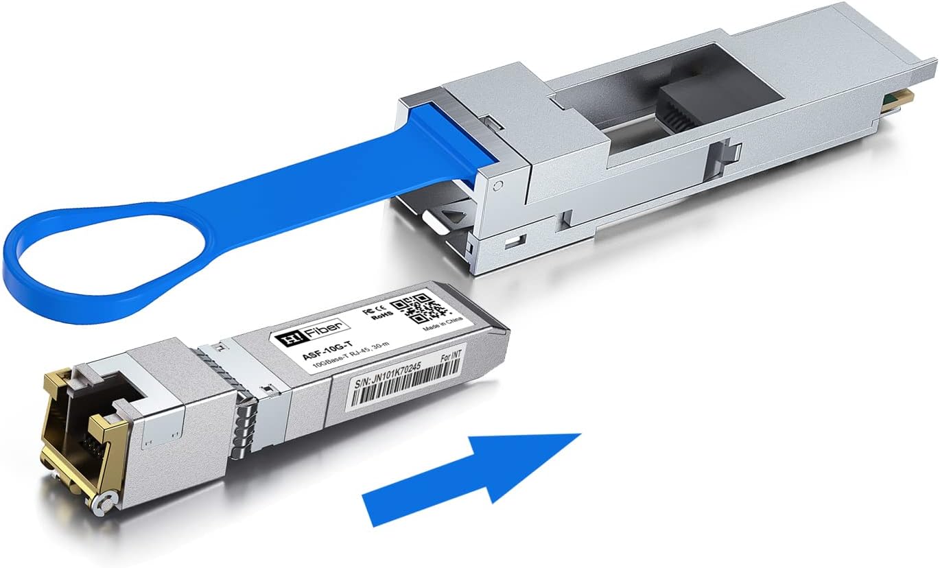 Amazon.com: 10Gbase-T Module with QSA Adapter, 10Gb SFP+ to RJ45 ...