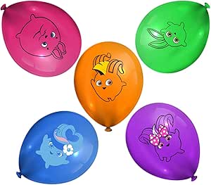 Amazon.com: 5 Pcs Cartoon Sunny Bunnies Latex Balloons - Hop into Fun ...