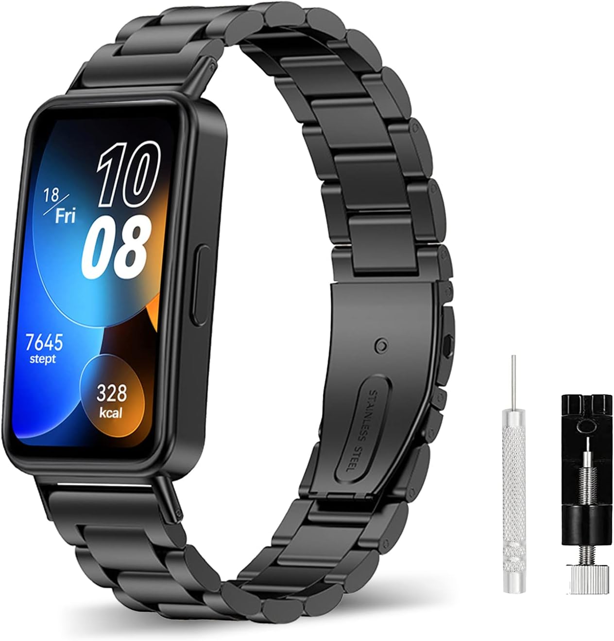 Amazon.co.jp: [HeeNia] Huawei Band 9 / Huawei Band 8 対応 金属バンド ストラップ ...