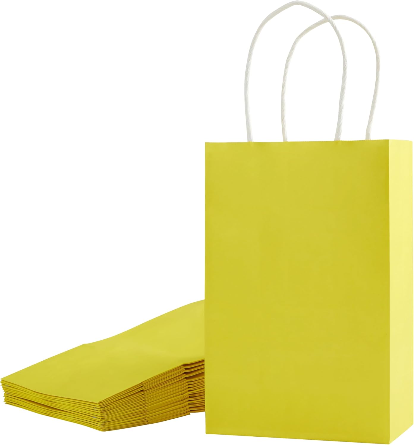 Amazon.com: SUNCOLOR 24 Pieces 8" Yellow Goodie Bags Small Gift Bags ...
