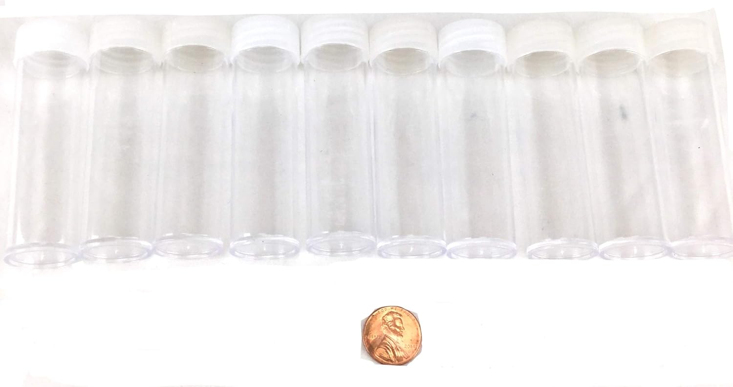 Amazon.com: BCW Coin Tubes for US Pennies - 10ct | Holds Lincoln Penny ...
