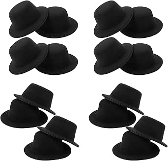 Amazon.com: LOGOFUN 16pcs Mini Snowman Hat Miniature Top Hats Tiny ...