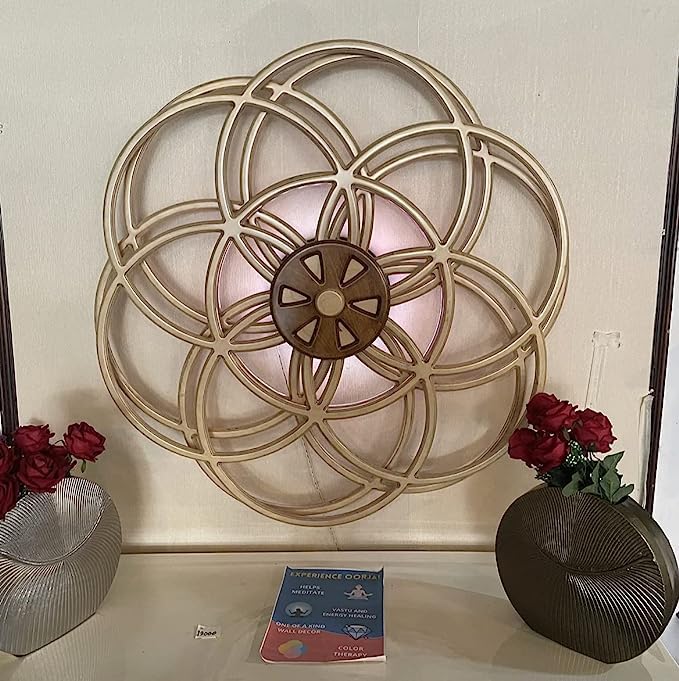 Wooden Wall Decor - Dejavu, Seed of life "Oorja Wheel" Home Decor ...