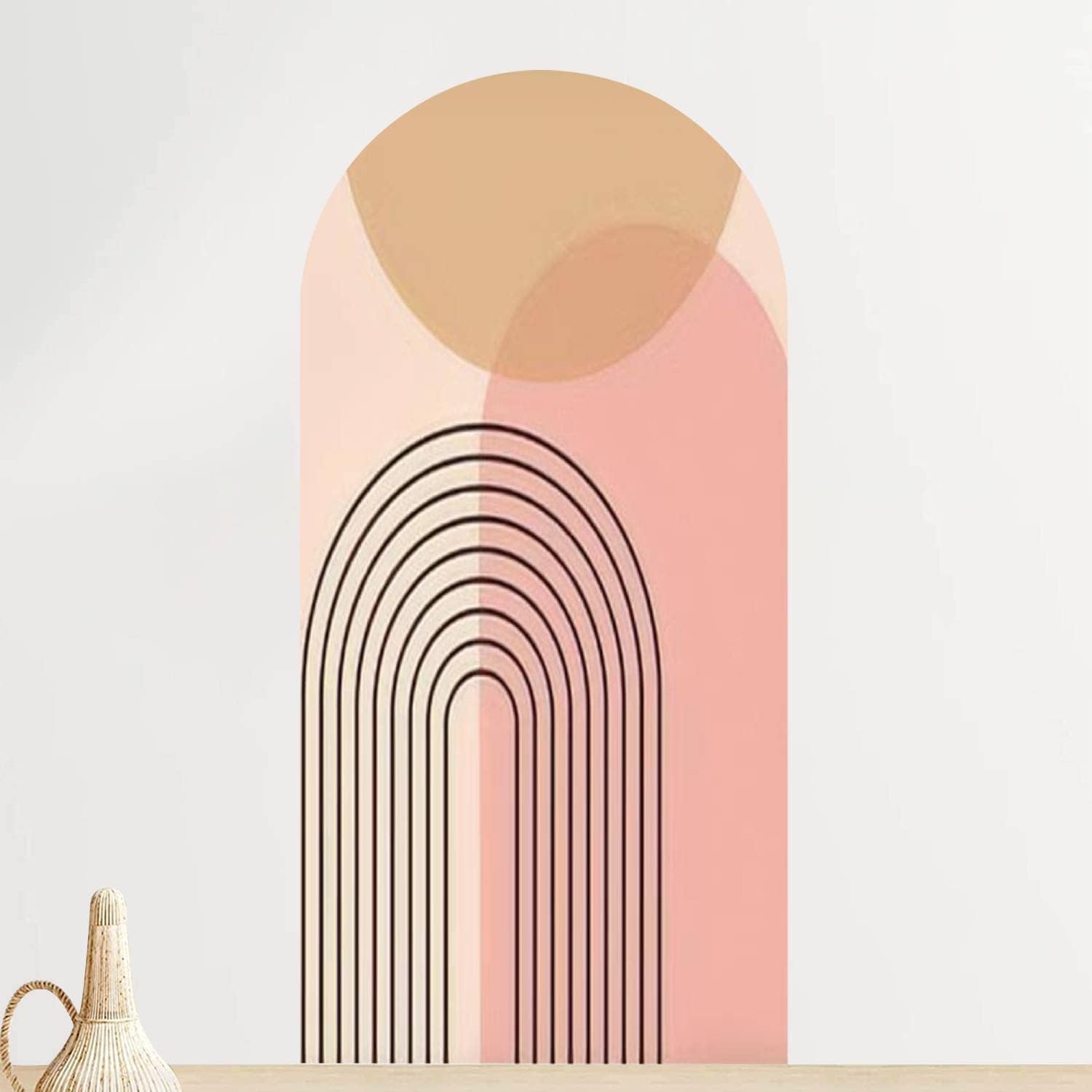 Amazon.com: MotiMind Large Modern Arch Wall Decal Neutral Watercolor ...