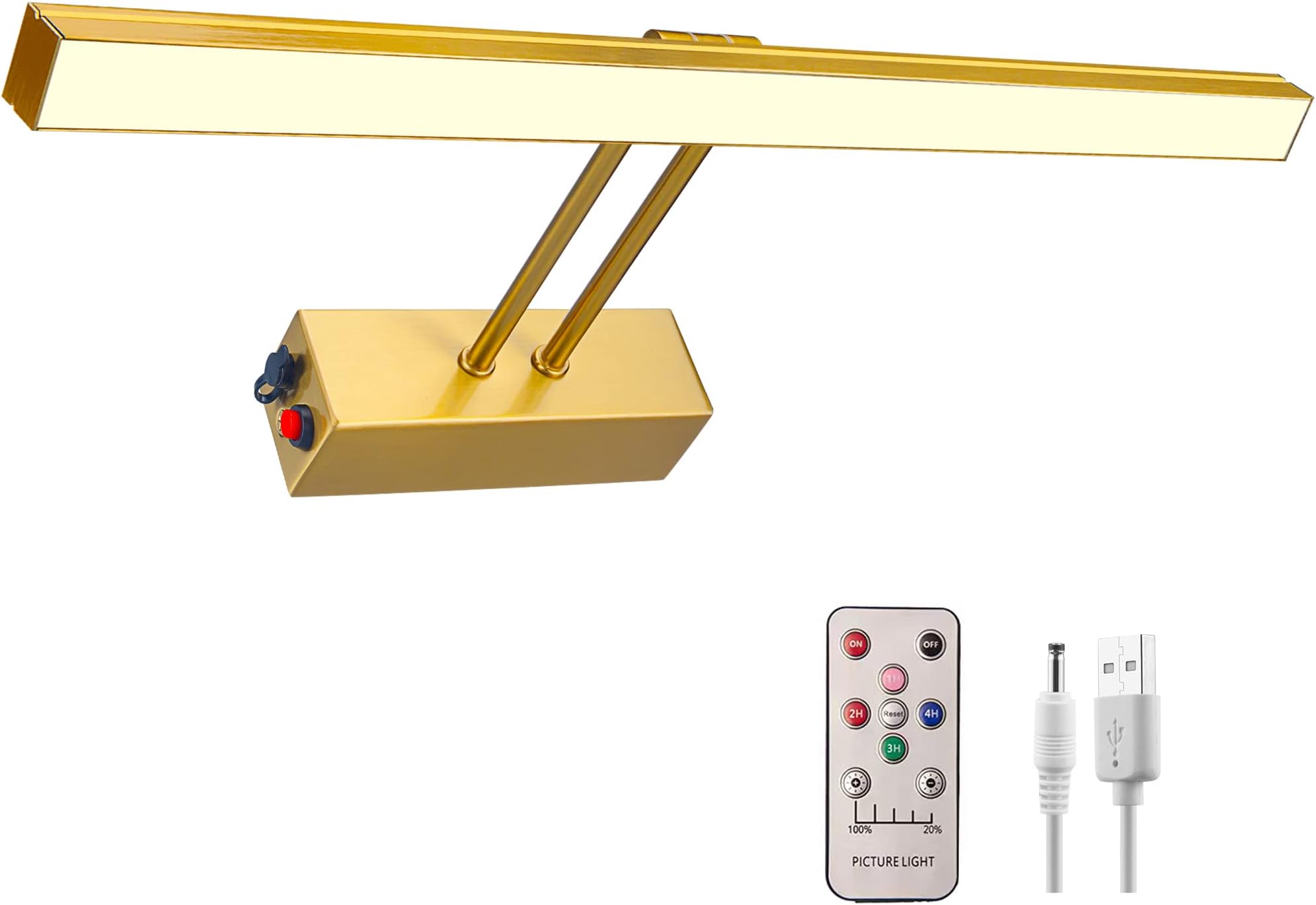 HAMVIDNE Rechargeable Picture Light, Remote Control Picture Lights ...