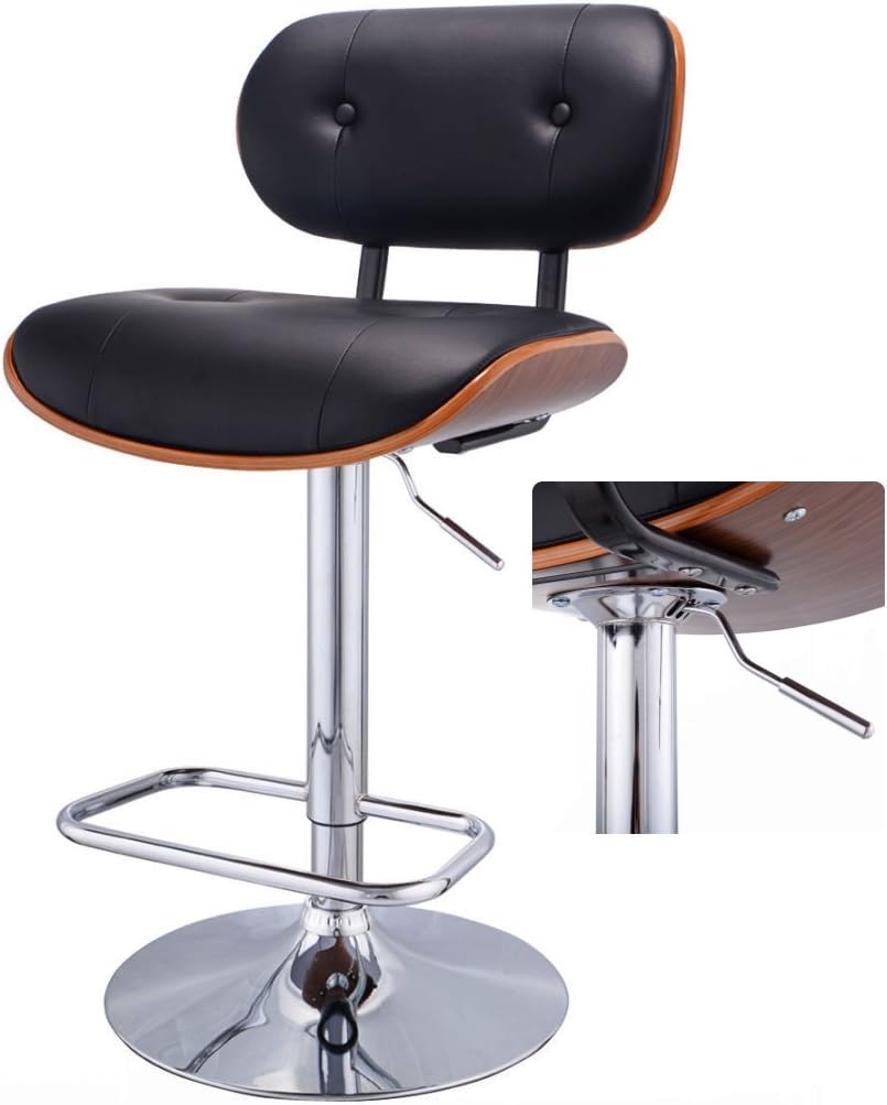 Amazon.com: Modern Design Bentwood Bar stool Pneumatic Adjustable ...