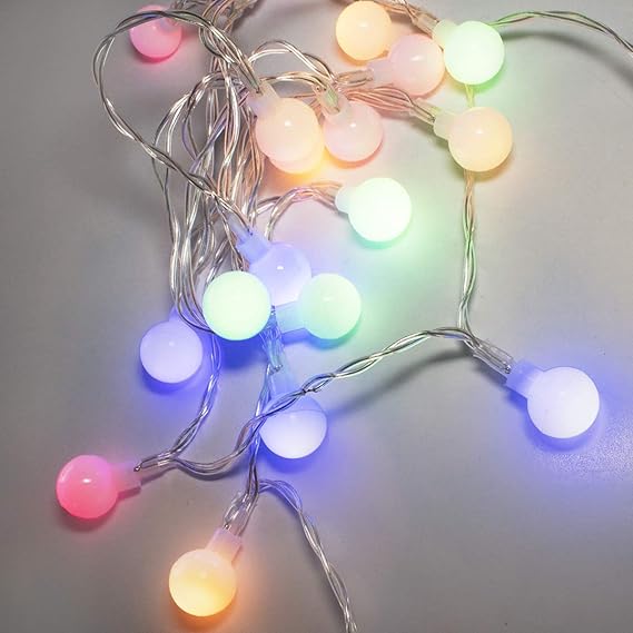 Amazon.com: LuxLumi Tiny Dot Bulb String Lights 50 LED for Home ...