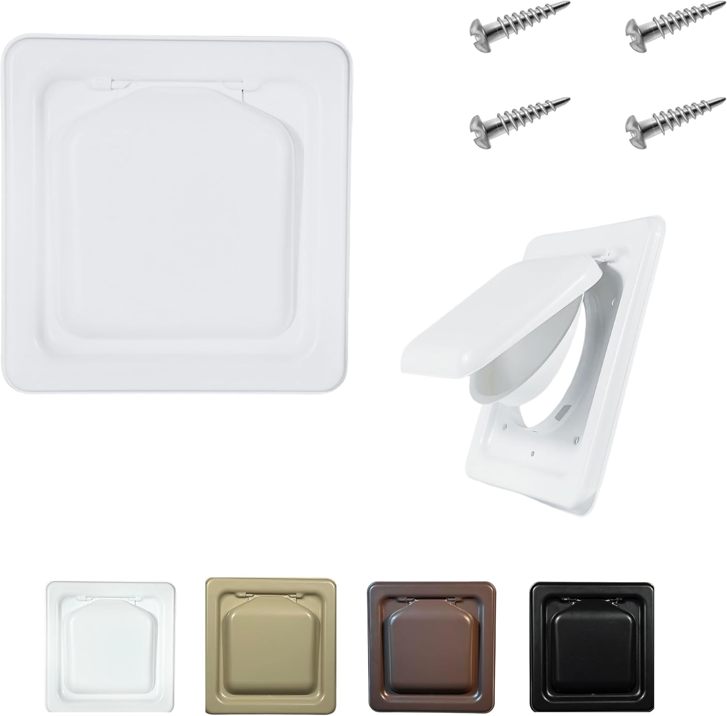 Amazon.com: NO-PEST VENT MetalGuard, Dual Door Dryer Vent Cover Outdoor ...