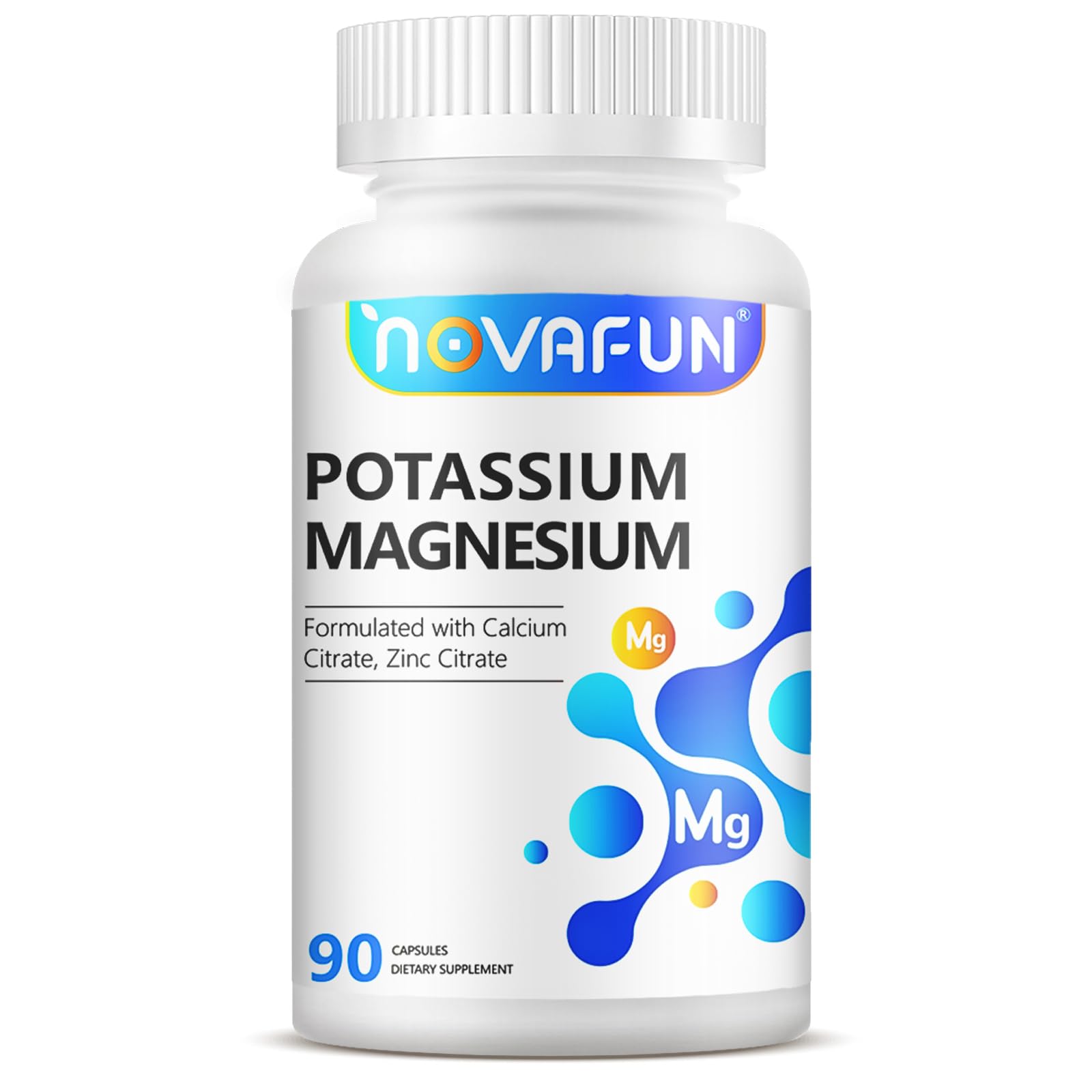 Amazon.com: Novafun Potassium Magnesium Supplement 1185mg, High Potency ...
