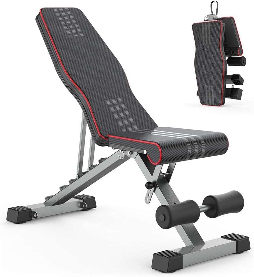 Yoleo Adjustable Weight Bench, 300KG Stable Workout Bench for home gym ...