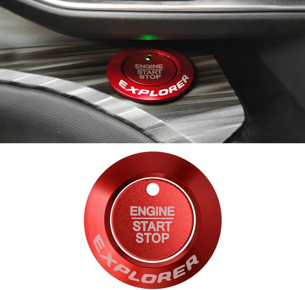 LECART Red Start Button Cover Sticker for Ford Explorer Accessories ST ...