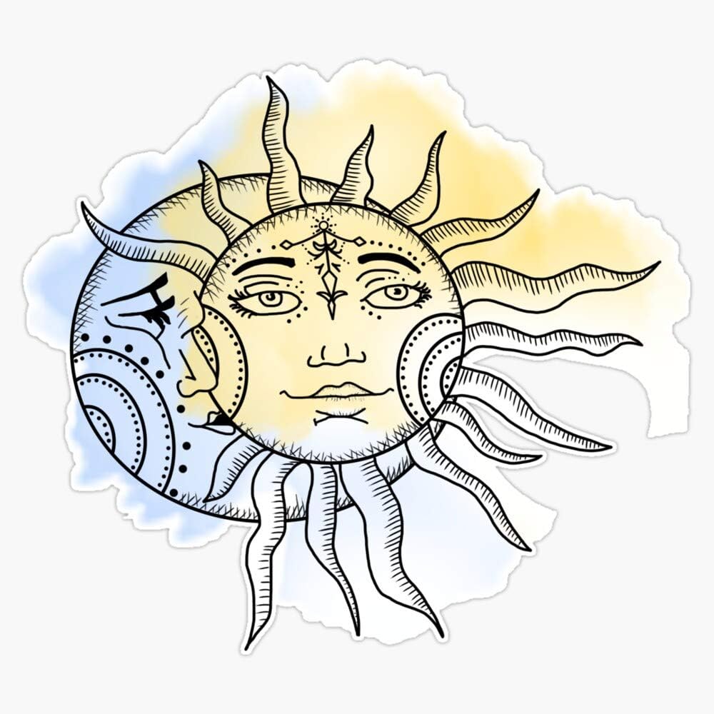 Amazon.com: Pretty Black and White Boho Gypsy Tribal Cartoon Icon Vinyl ...