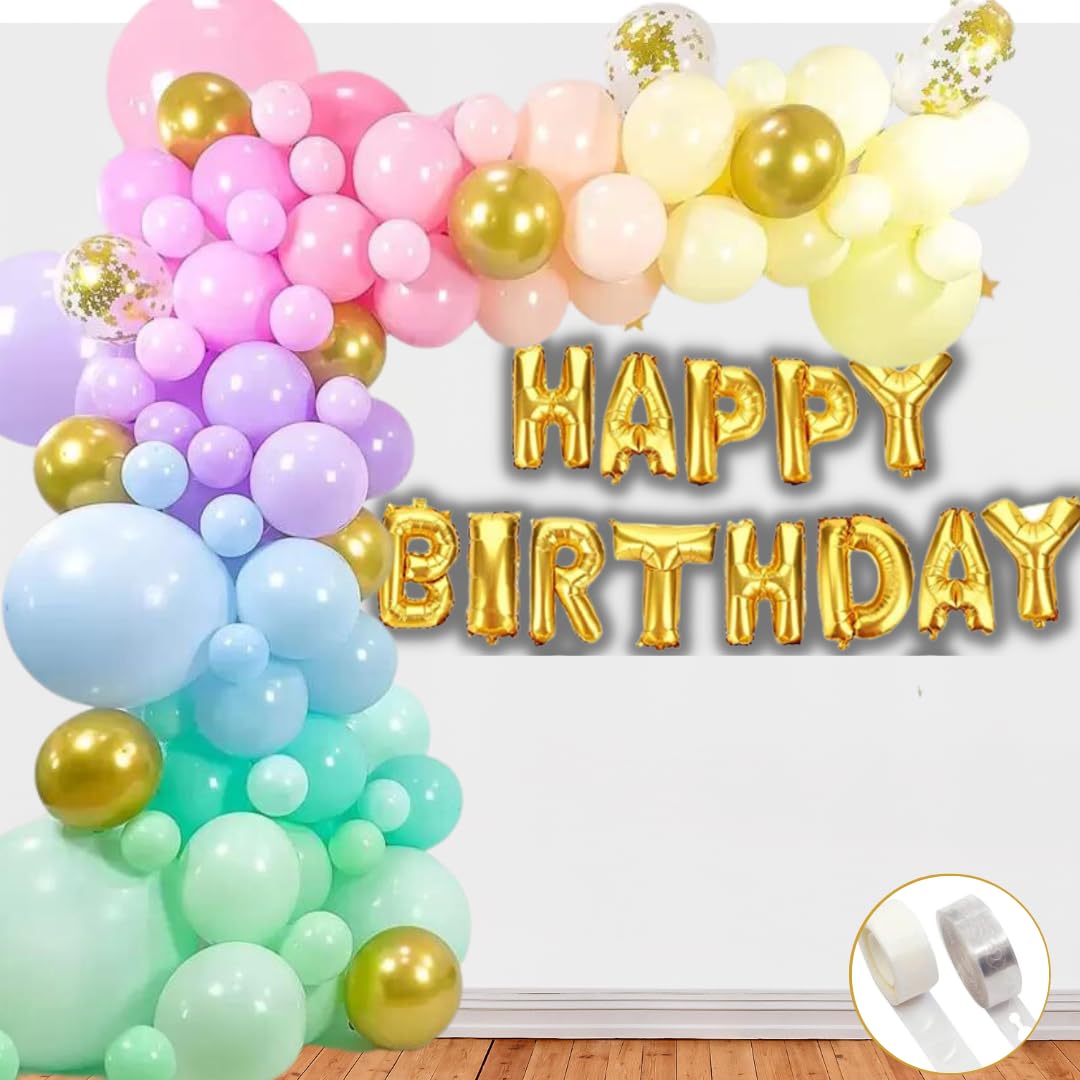 House of Banter Multicolor Theme Birthday Decoration- 50 Multicolor ...