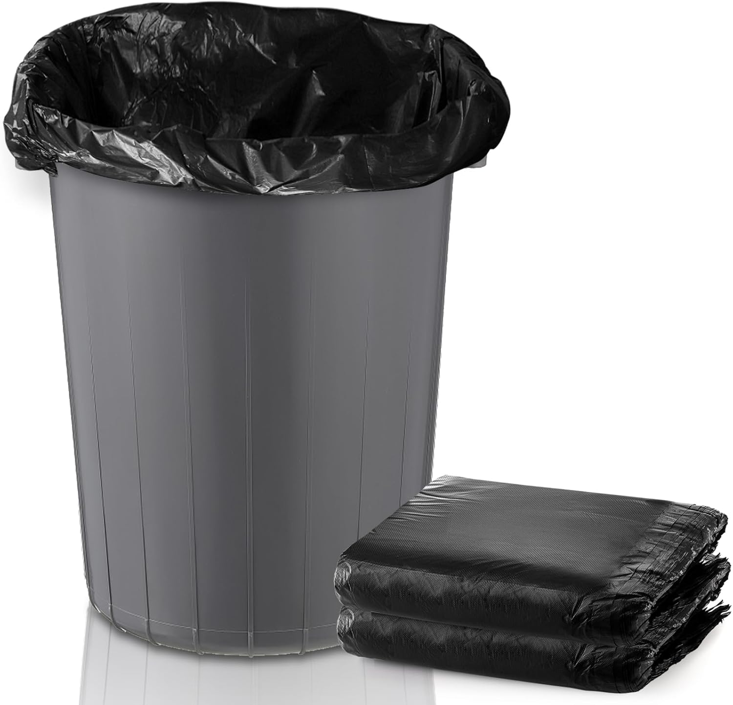 Amazon.com: Fasmov 65-Gallon Black Trash Bags, 50 Count Extra Large ...