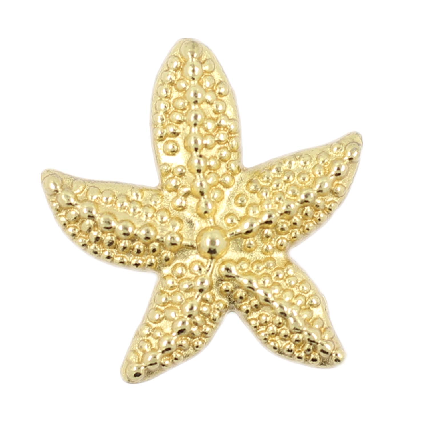 Amazon.com: Bezelry 12 Pieces Starfish Light Gold Metal Shank Buttons ...