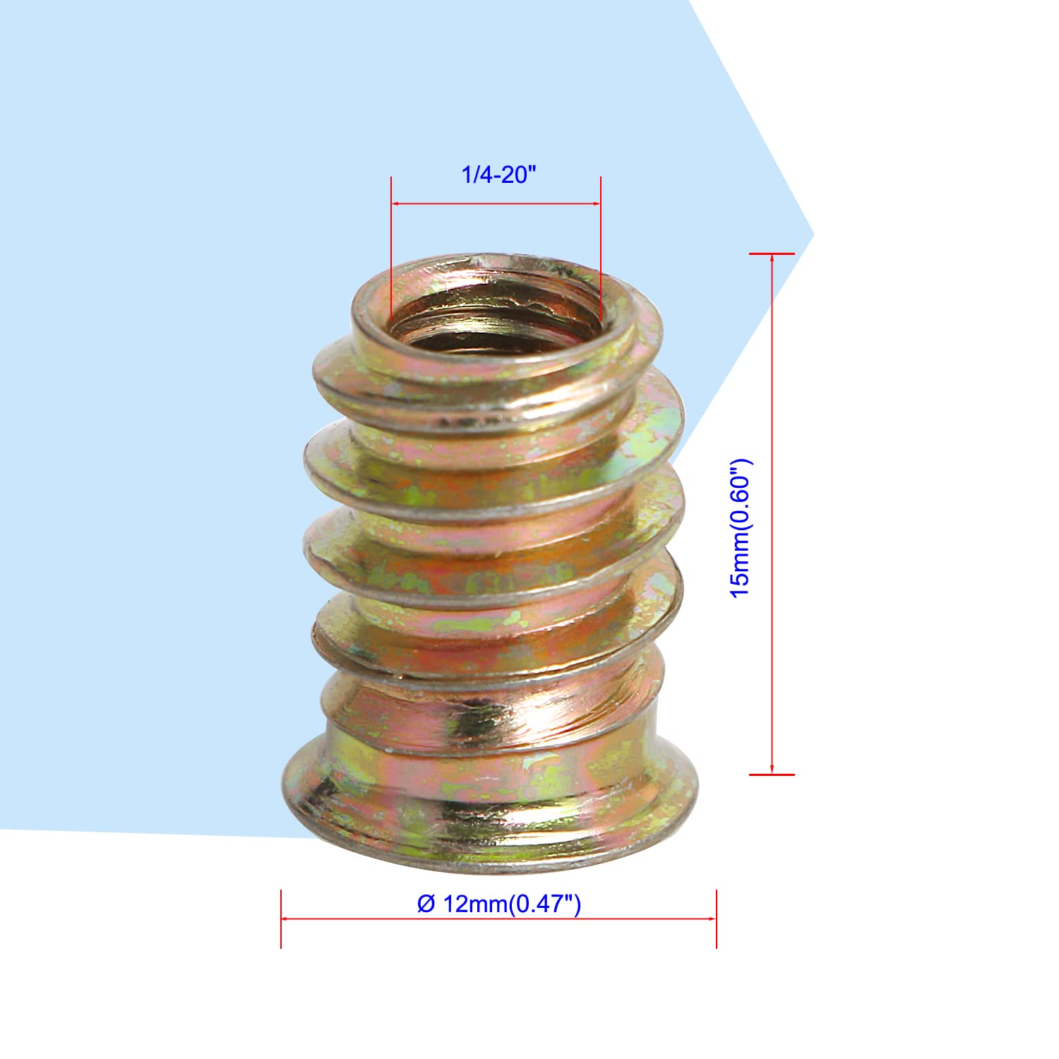 Snapklik.com : Aopin Threaded Inserts Nut Threaded Fastener Connector ...