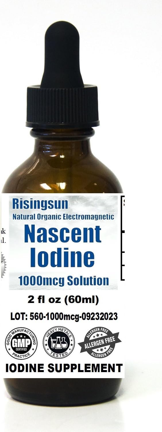 Amazon.com: Risingsun Nascent 1000mcg Iodine Solution 2oz (60ml) - 1mg ...