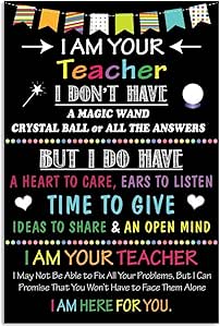 Amazon.com: I Am Your Teacher Poster/Canvas Gifts For Teacher Women Men ...